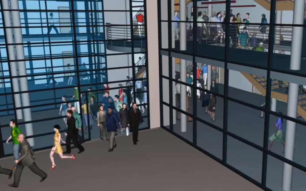 Simulation d'évacuation de personnes – Comprendre les flux de piétons par la simulation dynamique